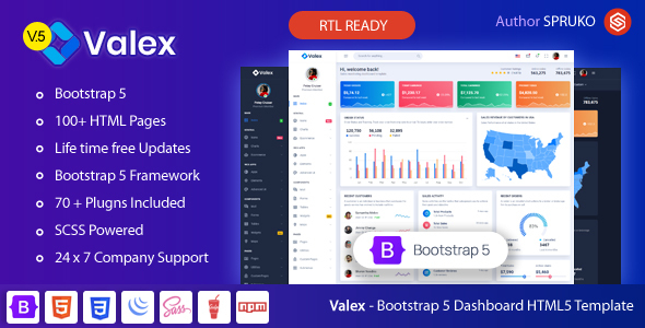 Valex - Bootstrap 5 Admin & Dashboard HTML5 Template - Our Source